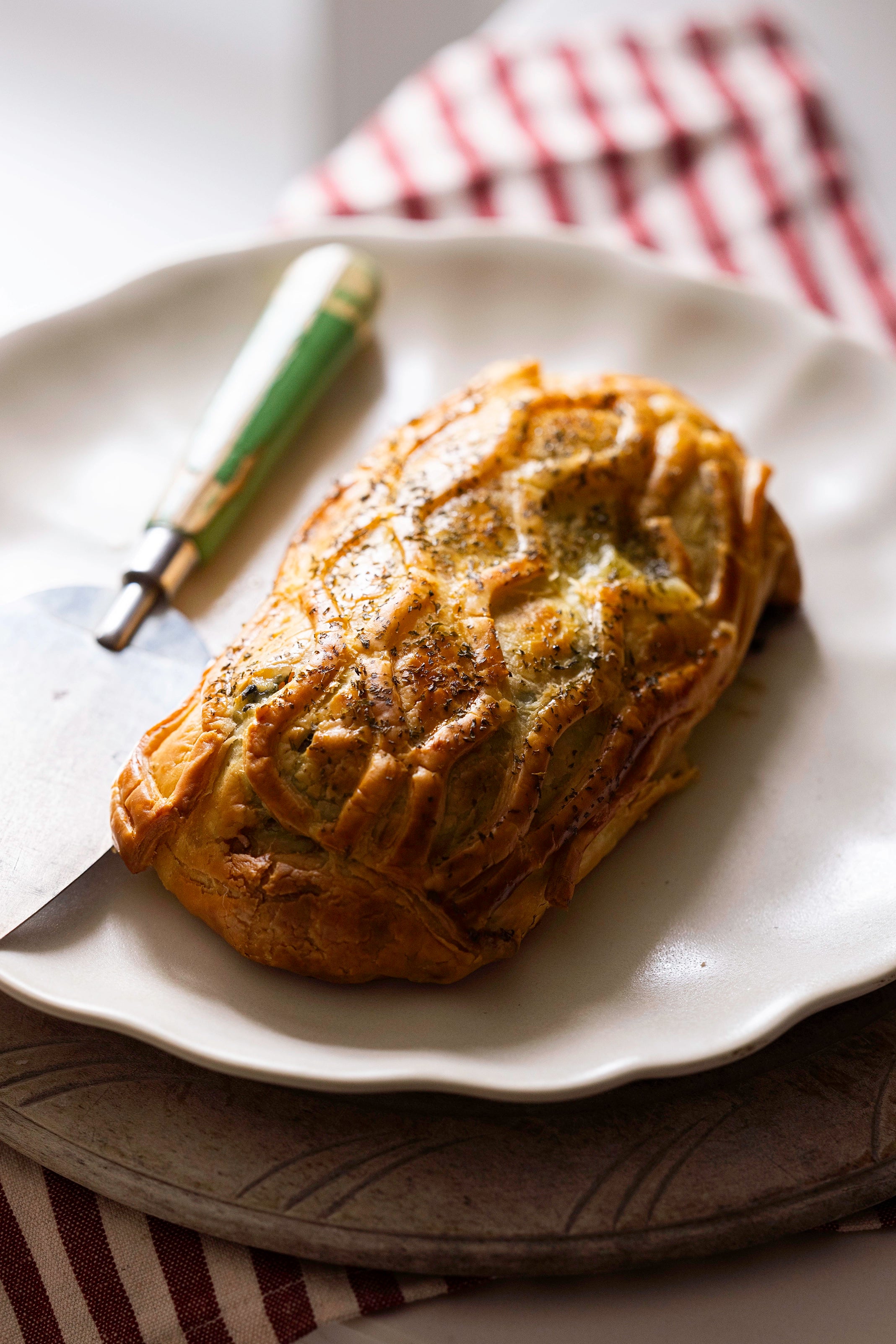 Chalkstream Trout Wellington with Quickes Cheddar & Spinach | Edenmoor ...