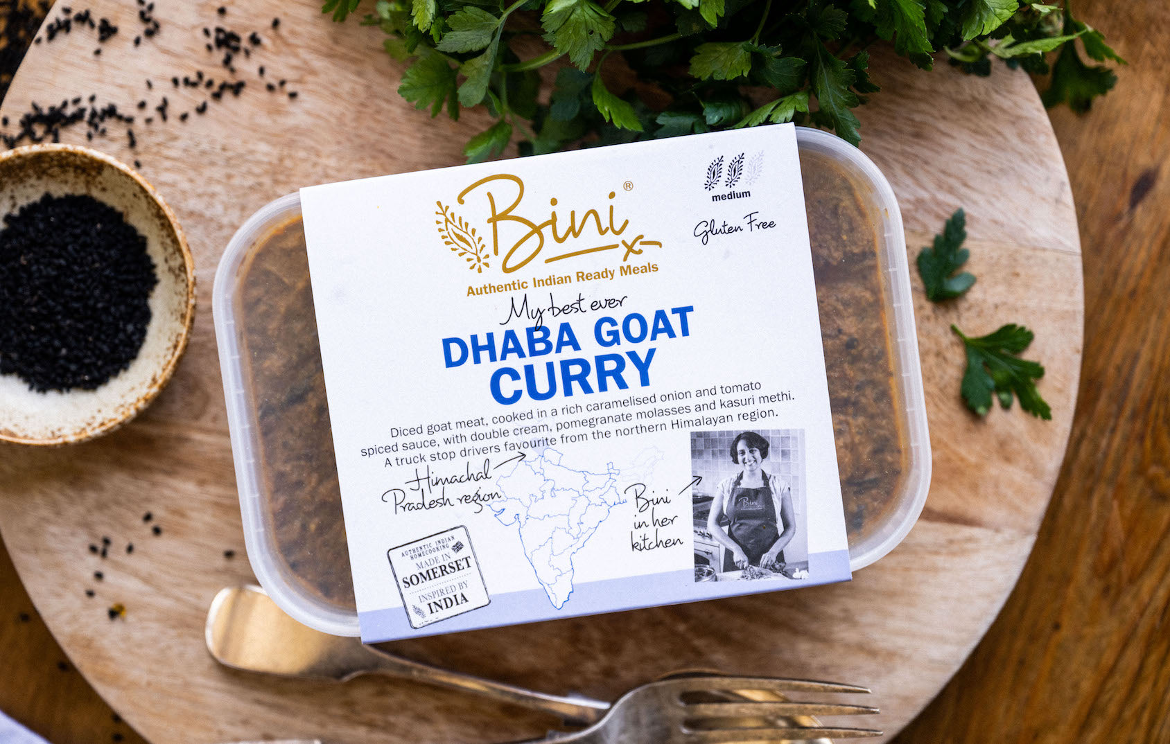 Bini's Goat Dhaba Curry Ready Meal | Edenmoor (formerly Pipers Farm)