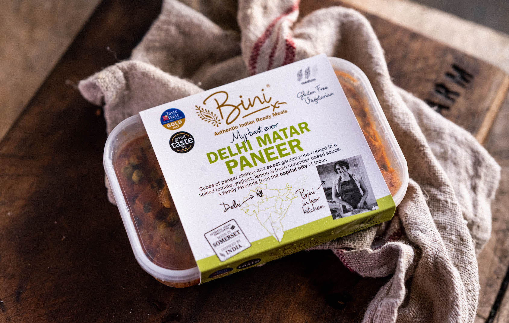 Bini's Delhi Matar Paneer Curry Ready Meal | Edenmoor (formerly Pipers ...